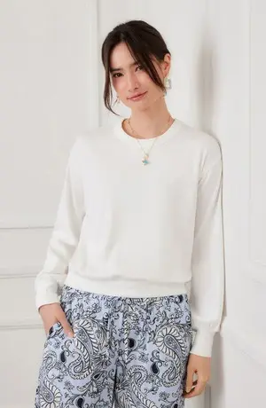 Karen Kane Rib Trim Sweatshirt