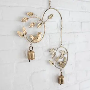 TEN THOUSAND VILLAGES Pyar Bird Iron Wind Chime