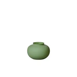 MIDDLE KINGDOM Matte Porcelain Mini Apple Vase - Sage