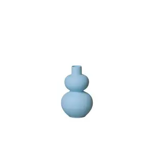 MIDDLE KINGDOM Matte Porcelain Mini Double Lobed Vase Denim