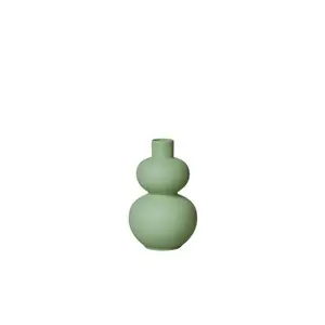 MIDDLE KINGDOM Matte Porcelain Mini Double Lobed Vase - Sage