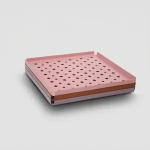 FORM & SEEK Daisy Square Tray - Pink