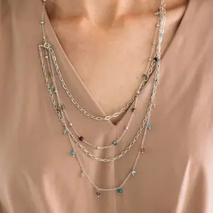 TEN THOUSAND VILLAGES Nanda Layered Beaded Necklace