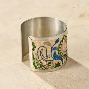 TEN THOUSAND VILLAGES Jabardasta Silk Embroidered Cuff