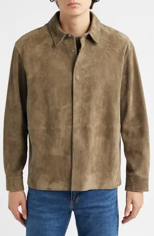 FRAME Suede Shirt Jacket