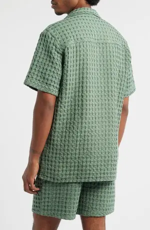 Oas Waffle Camp Shirt - Green