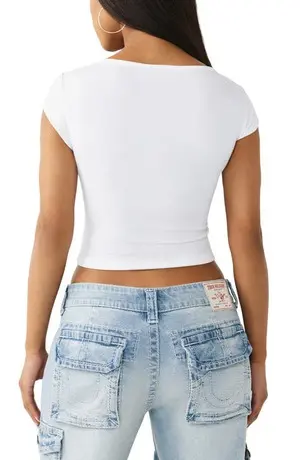 True Religion Cutout Rib T-shirt