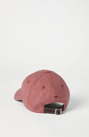 Brunello Cucinelli Baseball Cap With Embroidery - Coral