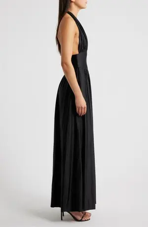 DELFI COLLECTIVE Rae Halter Gown - Black