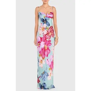 Amanda Uprichard Ira Floral Gown - Blue Multi