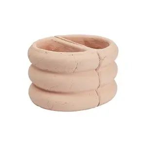 STORIED HOME Terracotta Vase Bookends, Set Of 2 - Pink