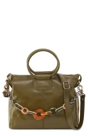 Hobo Medium Sheila Leather Satchel - Olive Veil