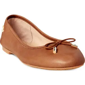 Ralph Lauren Jayna Ballet Flat - Deep Saddle Tan