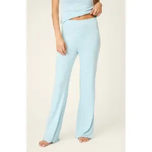 PJ Salvage Sweet Stripe Jersey Pajama Pants - Morning Blue