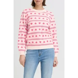 ICHI Ihbrielle Jacquard Heart Sweater