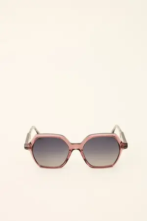 Ba&sh Lizbet Octagon Frame Sunglasses - Pink