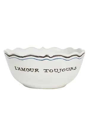 JULISKA L'amour Toujours Cereal Bowl - Whitewash/black