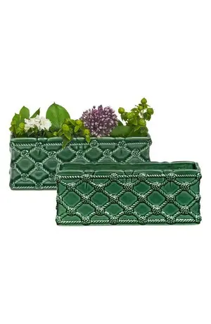 JULISKA Set Of 2 Berry & Thread Petite Rectangular Parterre