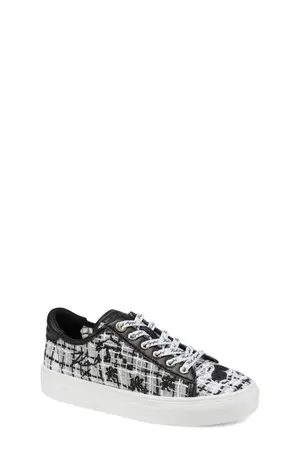 Karl Lagerfeld Paris Logo Lace Up Sneakers - Black Multi