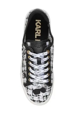 Karl Lagerfeld Paris Logo Lace Up Sneakers