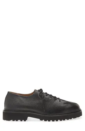 JACQUES SOLOVIERE Edouard Lug Sole Wholecut Shoe - Black