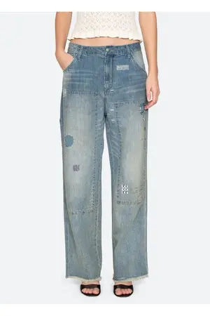 Sea Claira Relaxed-fit Mended Jeans