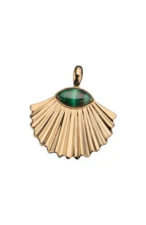 Jennifer Zeuner Jewelry Rowe Malachite Fan Charm