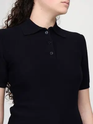 Max Mara Cotton Knit Polo Shirt - Blue