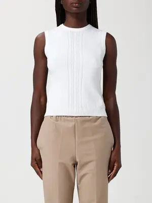 Max Mara Cotton Knit Top - White