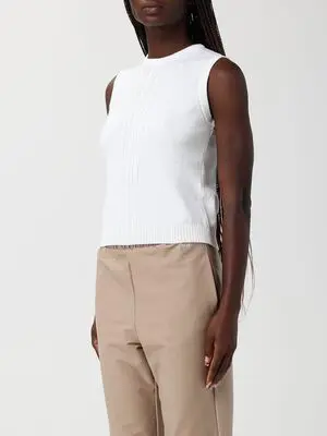 Max Mara Cotton Knit Top - White