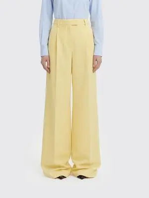 THELATEST Wide Leg Stretch Cotton Trousers - Yellow