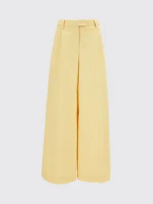 THELATEST Wide Leg Stretch Cotton Trousers - Yellow