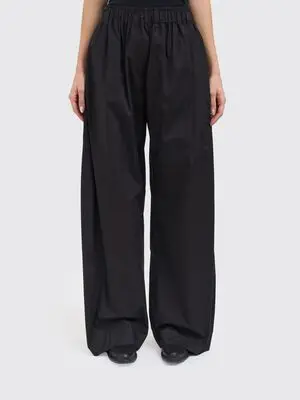 THELATEST Wide Leg Stretch Cotton Trousers - Black