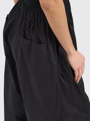 THELATEST Wide Leg Stretch Cotton Trousers - Black
