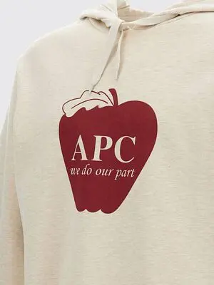 A.p.c. Cotton Hoodie With Logo