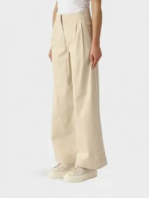 Max Mara Strenna Wide Leg Stretch Cotton Trousers