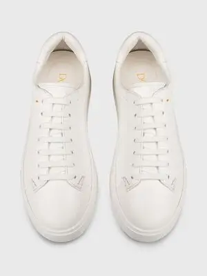 DOUCAL'S Low Top Leather Sneakers - White