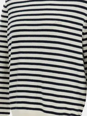 A.p.c. Striped Cotton And Cashmere Blend Crewneck Jumper