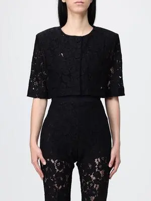 Pinko Lace Cropped Jacket - Black