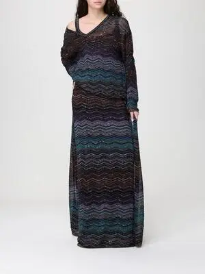 Missoni Zig Zag Lurex Viscose Knit Top - Blue