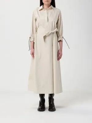 Max Mara Cotton Midi Chemisier Dress With Balloon Sleeves