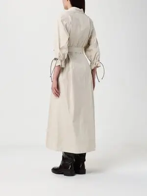 Max Mara Cotton Midi Chemisier Dress With Balloon Sleeves