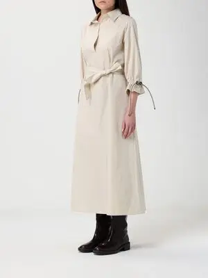 Max Mara Cotton Midi Chemisier Dress With Balloon Sleeves