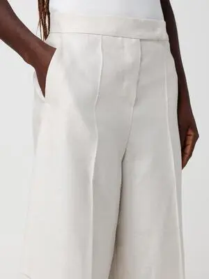Max Mara Linen Tailored Trousers - Cream