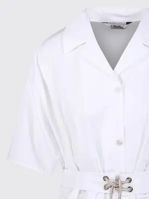 Max Mara Cotton Shirt With Drawstring Waist