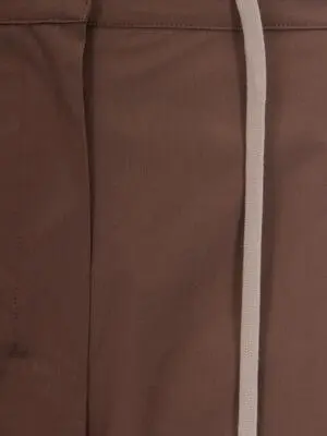 Max Mara Cotton Cropped Trousers - Brown