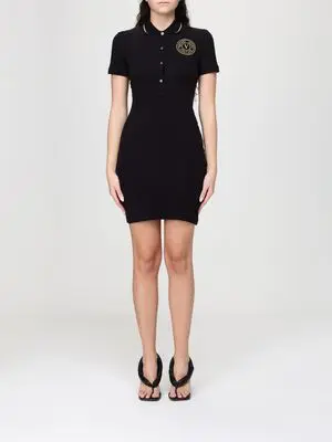 Versace Polo Shirt Dress - Black