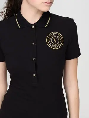 Versace Polo Shirt Dress - Black