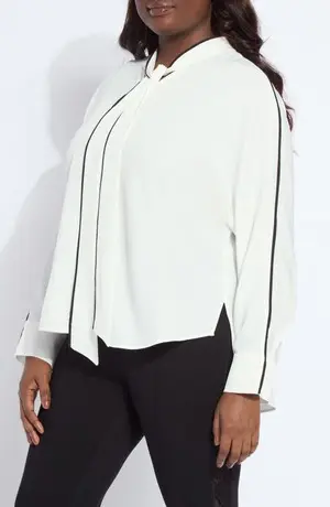 Lyssé Tie Neck Dolman Sleeve Top