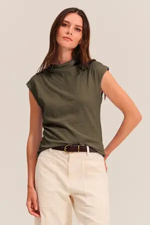 Velvet By Graham & Spencer Mock Neck T-shirts For Women